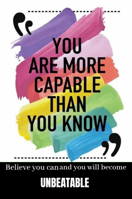 White Maximalist You Are More Capable Than You Know Motivational Text ...