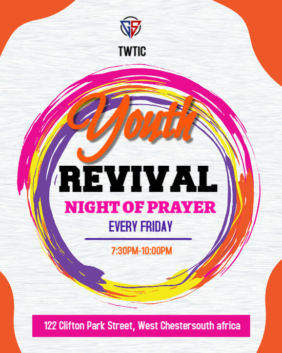 Copy of White Maximalist Youth Revival Instagram Portrait | PosterMyWall