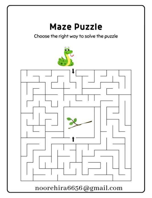 White Maze Puzzle Worksheets Flyer (us Letter) Template | PosterMyWall