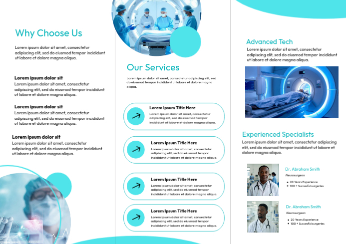 White Medical Services A4 Template | PosterMyWall