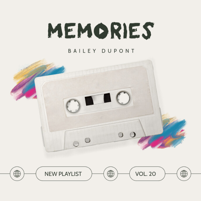 White Memories Album Cover Template | PosterMyWall