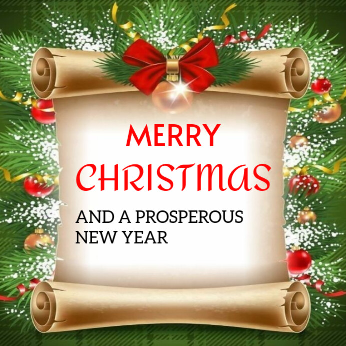 Copy of White Merry Christmas Instagram Post | PosterMyWall
