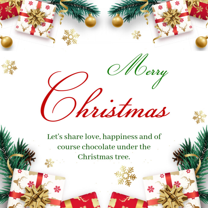 Copy of White Merry Christmas Instagram Post | PosterMyWall