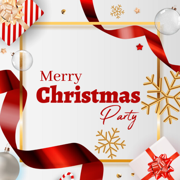 Copy of White Merry Christmas Instagram Post | PosterMyWall
