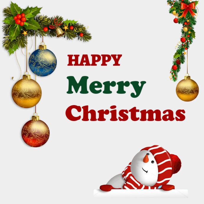 Copy of White Merry Christmas Instagram Post | PosterMyWall