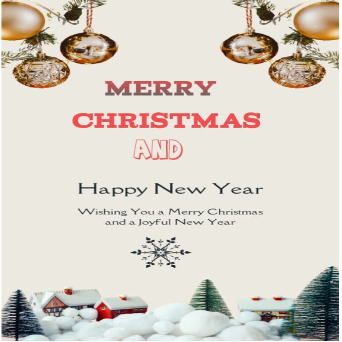Copy of White Merry Christmas Instagram Post | PosterMyWall