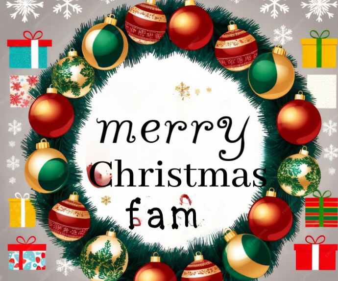 Copy of White Merry Christmas Medium Rectangle | PosterMyWall