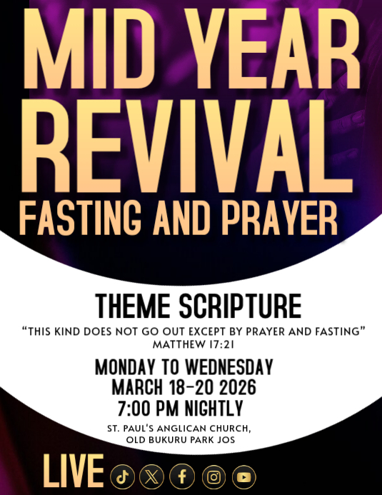 White Mid-Year Revival Event Flyer Template | PosterMyWall