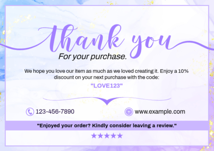 Plantilla de White Minimal Business Thank You Card A2 | PosterMyWall