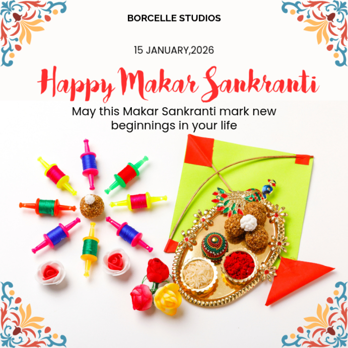 Plantilla de White Minimal Makar Sankranti Instagram Post 2026 ...