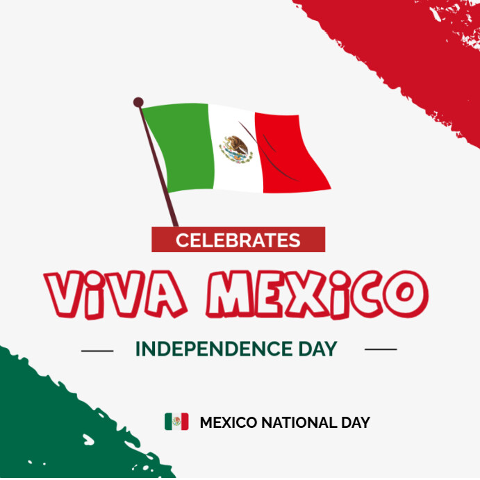Plantilla de White Minimalist Celebrate Viva Mexico Instagram Post ...