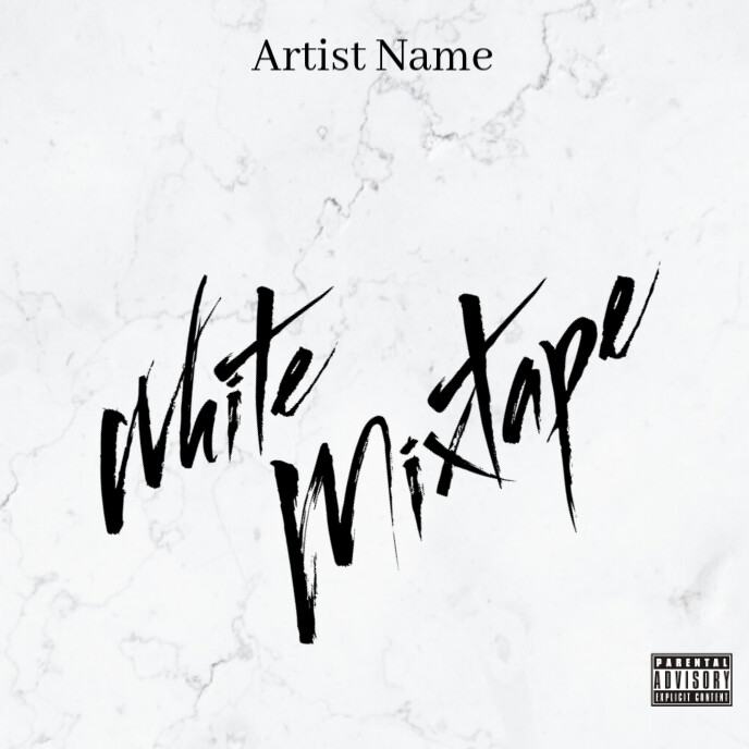 White mixtape album cover Template | PosterMyWall
