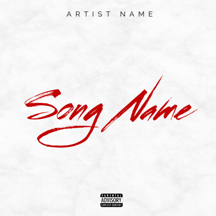 White Mixtape Cover Album Cover Template | PosterMyWall
