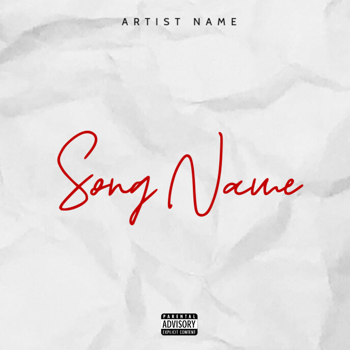 White Mixtape Cover Album Cover Template | PosterMyWall