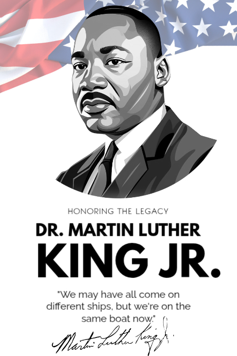 White Mlk Day Poster Template | PosterMyWall