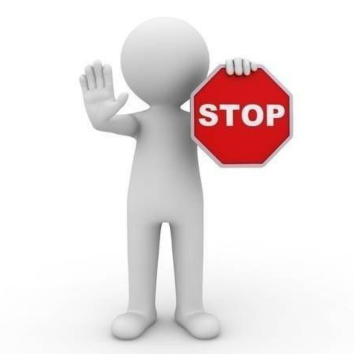 White Modern & Minimal 3d Stop Sign Character – Safety Awareness And ...