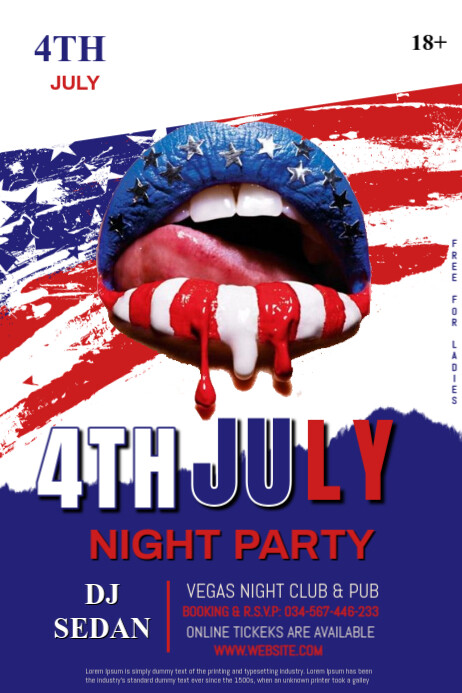 Futuristic Adult 4th July Party Template Poster | PosterMyWall