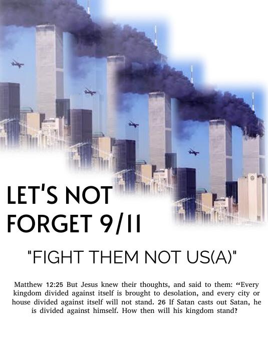 White Modern & Minimal 9/11 Flyer (us Letter) Template | PosterMyWall