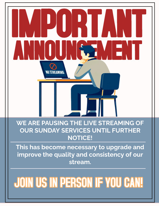 White Modern & Minimal Announcement Flyer (us Template | PosterMyWall