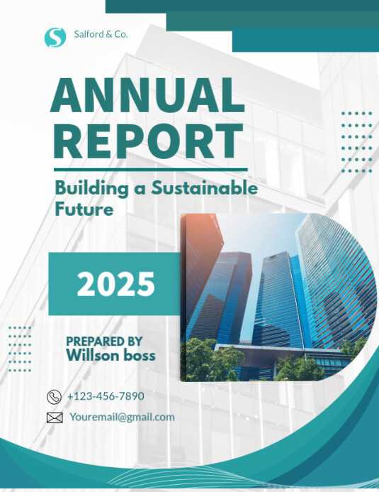 Copy of White Modern & Minimal Annual Report Pamflet (letter As ...
