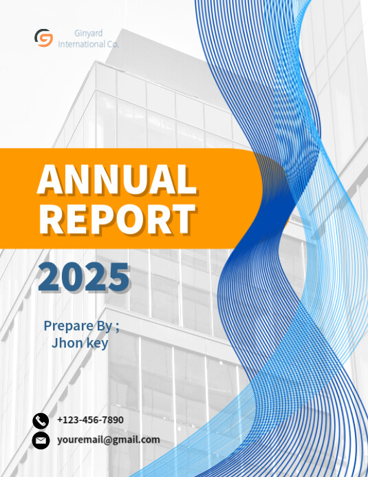 Copy of White Modern & Minimal Annual Report Pamflet (letter As ...