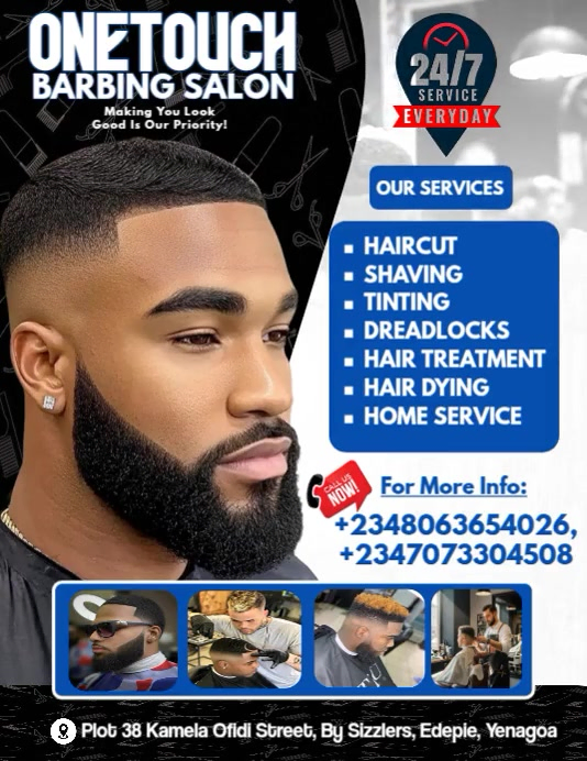 White Modern & Minimal Barber Shop Flyer Flyer (us Letter) Template ...