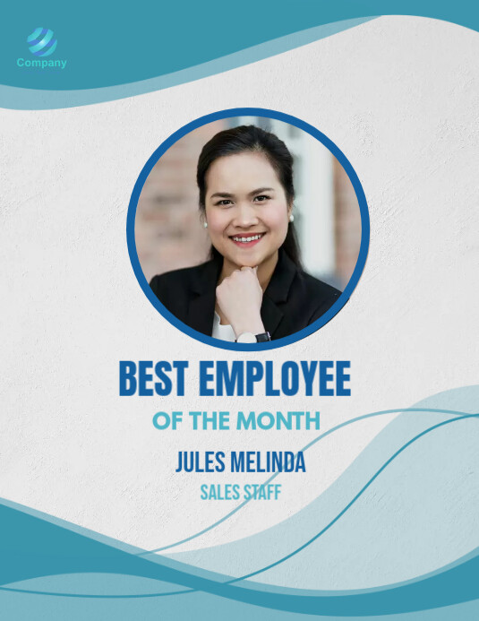 White Modern & Minimal Best Employee Flyer (us Letter) Template ...