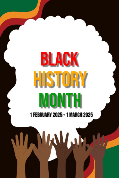 White Modern & Minimal Black History Month Poster Template | PosterMyWall