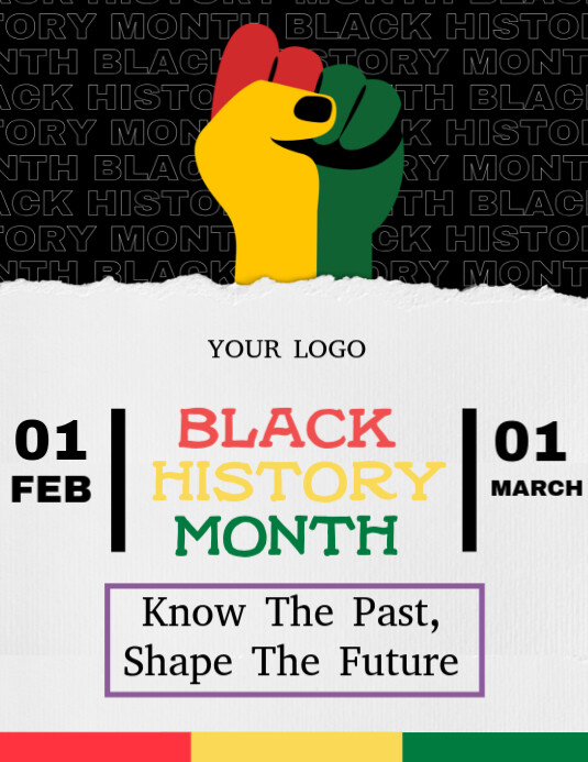 White Modern & Minimal Black History Month Template Flyer (us Letter ...