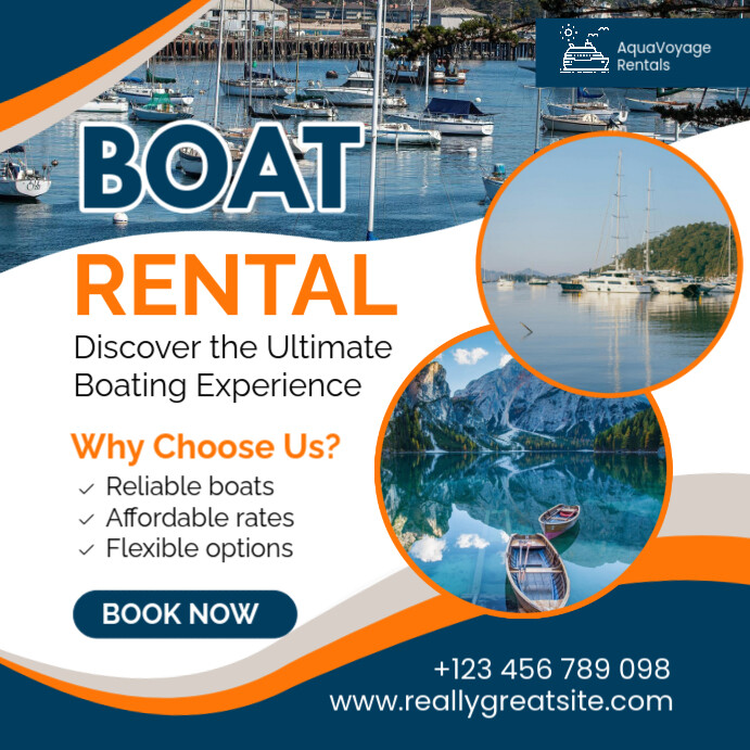 Copy of White Modern & Minimal Boat Rental Services Instagram Post ...