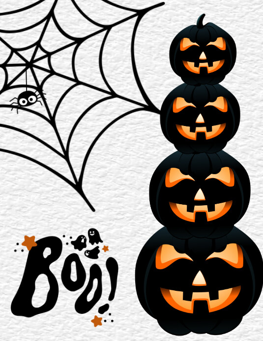 Copy of White Modern & Minimal Boo Flyer (us Letter) | PosterMyWall