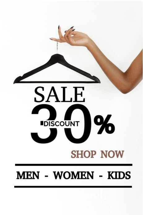 Copy of White Modern & Minimal Boutique Discount Sale Template Poster ...
