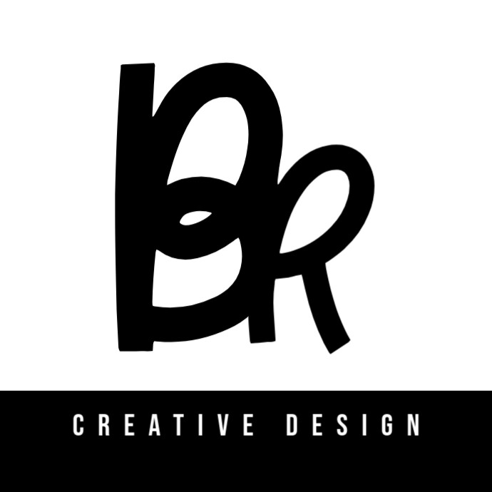 Copy of White Modern & Minimal Br Creative Design Logo | PosterMyWall