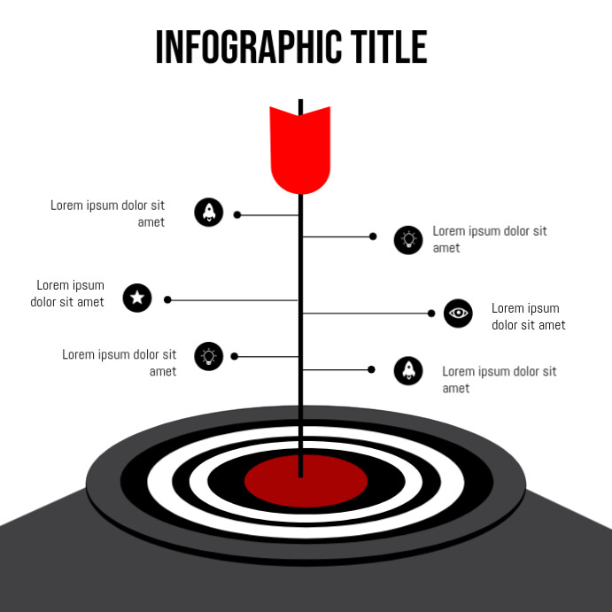 White Modern & Minimal Bullseye Infographic Instagram Post Template ...