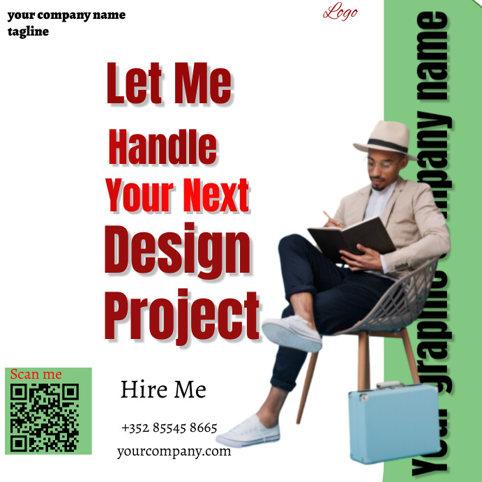 White Modern & Minimal Business Flyer For Gra Template | PosterMyWall
