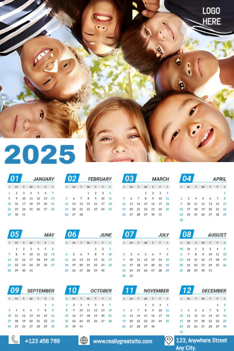 White Modern & Minimal Calendar Design Poster Template | PosterMyWall