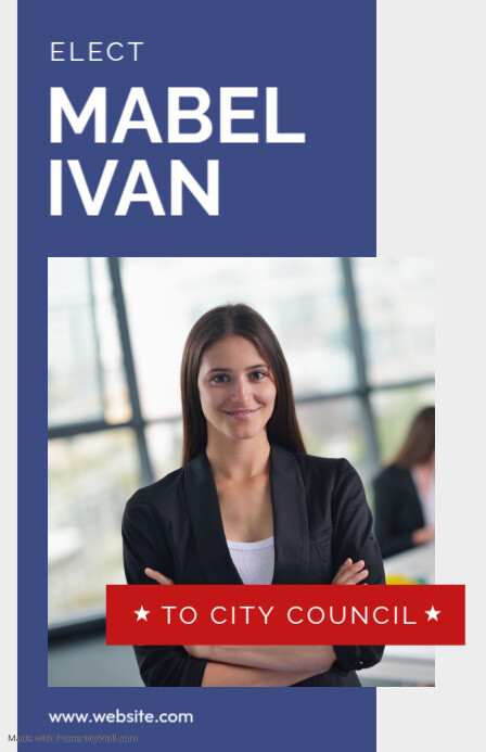 White Modern & Minimal Campaign Tabloid Template | PosterMyWall