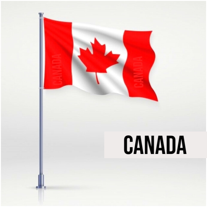 Copy of White Modern & Minimal Canada Flag Instagram Post | PosterMyWall