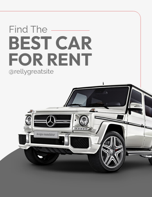 Copy of White Modern & Minimal Car Rental Flyer (us Letter) | PosterMyWall