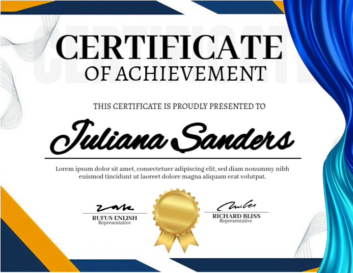 White Modern & Minimal Certificate Of Achievement Design Flyer Flyer ...