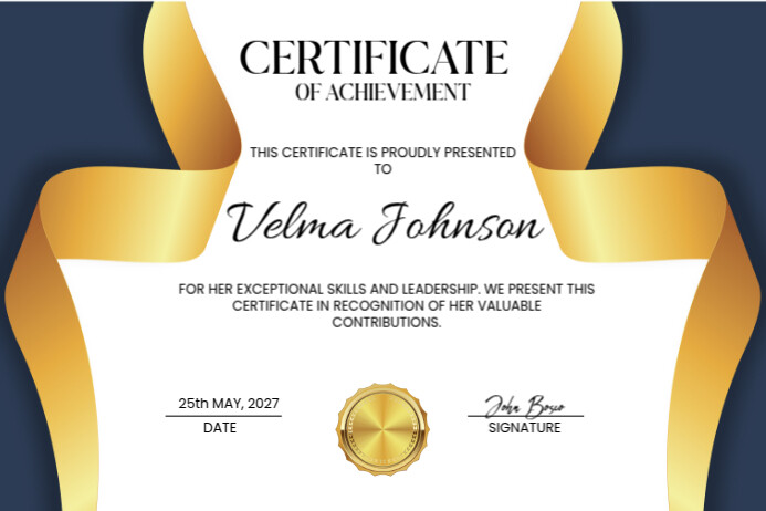 White Modern & Minimal Certificate Of Achievement Poster Template ...