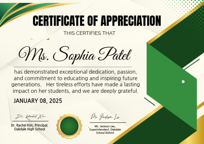 White Modern & Minimal Certificate Of Appreciation 2025 A4 Template ...