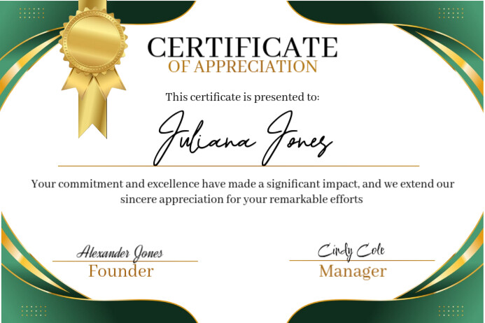 White Modern & Minimal Certificate Of Appreciation Poster Template ...