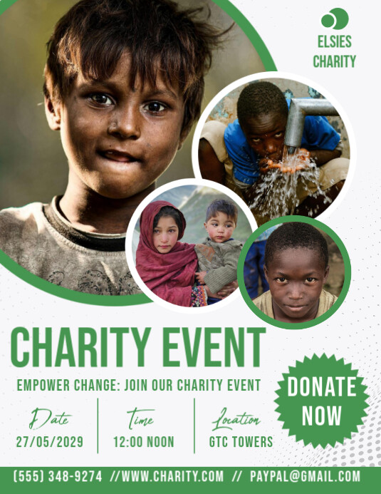 Copy of White Modern & Minimal Charity Event Flyer (us Letter) | PosterMyWall