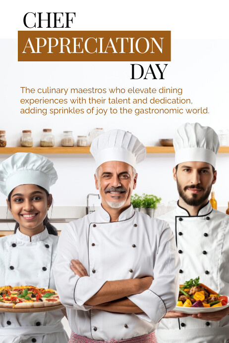 Copy of White Modern & Minimal Chef Appreciation Week | PosterMyWall