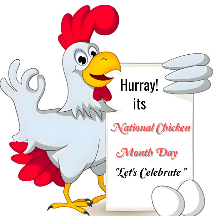 Copy of White Modern & Minimal Chicken Month Day Inst | PosterMyWall
