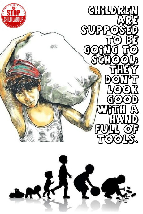 Plantilla de White Modern & Minimal Child Labor Poster | PosterMyWall