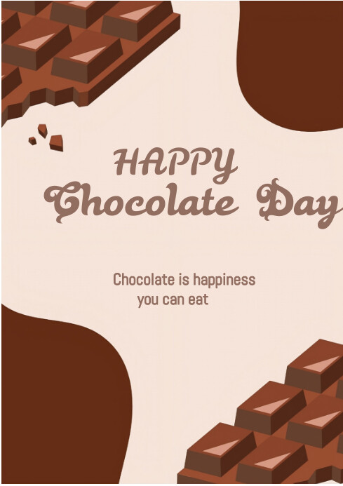 Copy of White Modern & Minimal Chocolate Day A4 | PosterMyWall