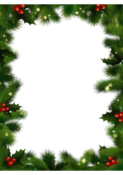 White Modern & Minimal Christmas Border And Frame A1 Template ...