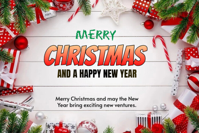 White Modern & Minimal Christmas Card Label Template | PosterMyWall